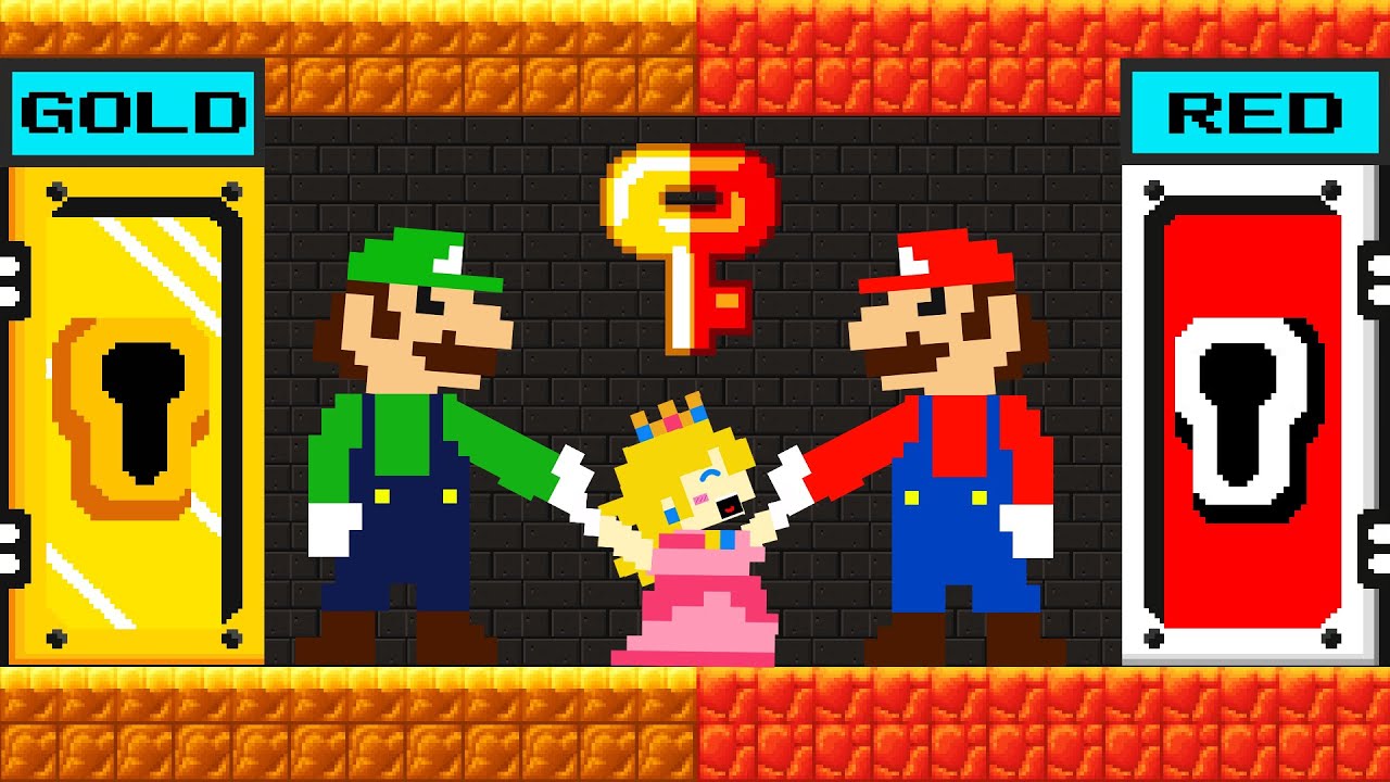 Mario Odyssey and Luigi Odyssey vs. the Giant Key Doors GOLD and RED ...