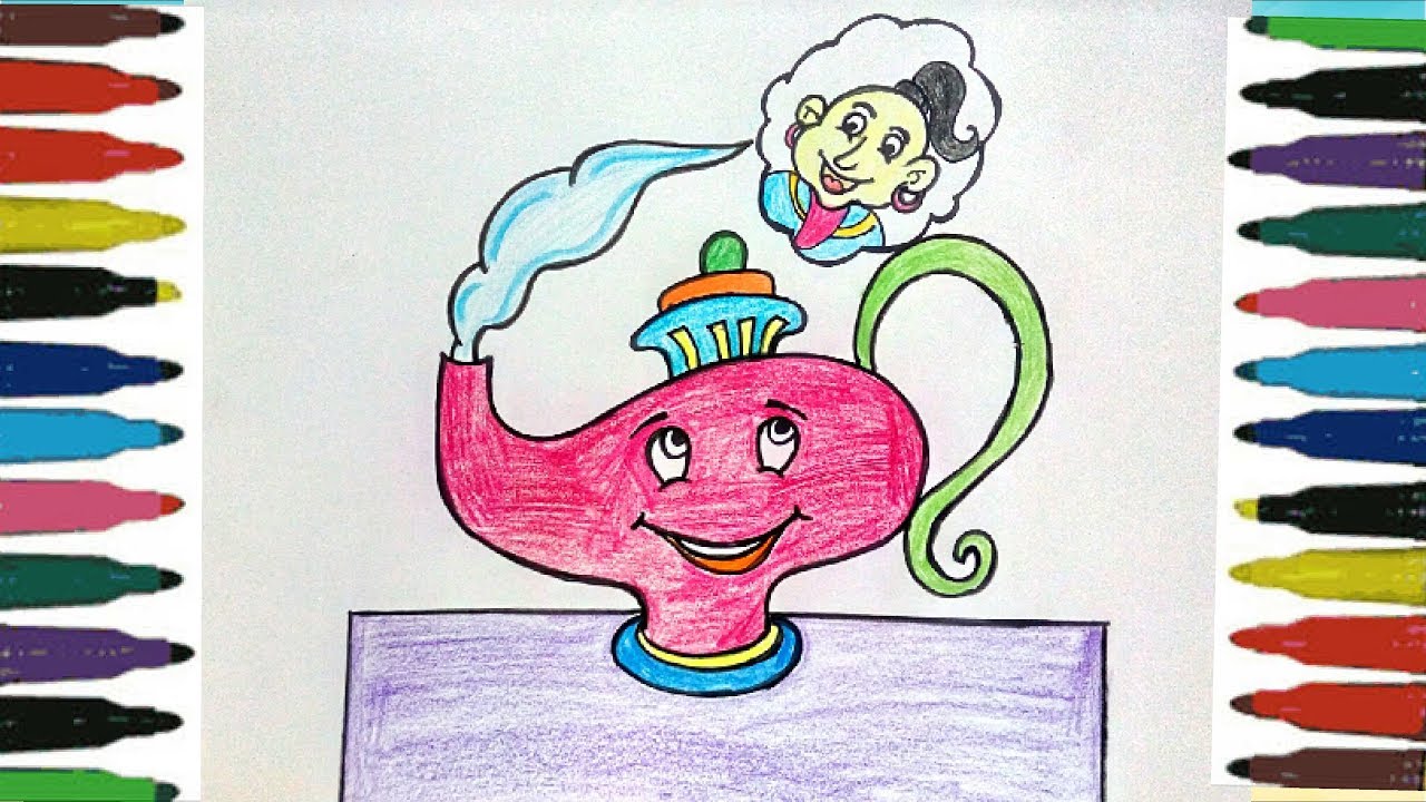 How to draw aladeen chirag Drwaing for kids || kids drawing idea - YouTube