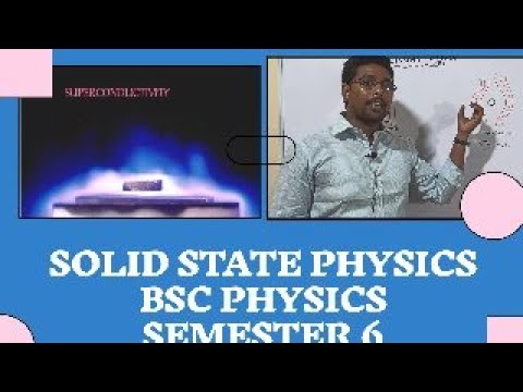BSc PHYSICS - SEMESTER 6- SOLID STATE PHYSICS- SUPERCONDUCTIVITY - YouTube