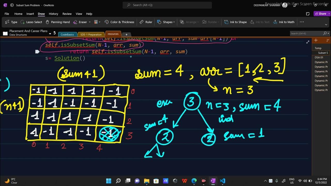 Subset Sum Problem - Memoization | GeeksForGeeks - YouTube Subset Sum Problem - Memoization | GeeksForGeeks - YouTube