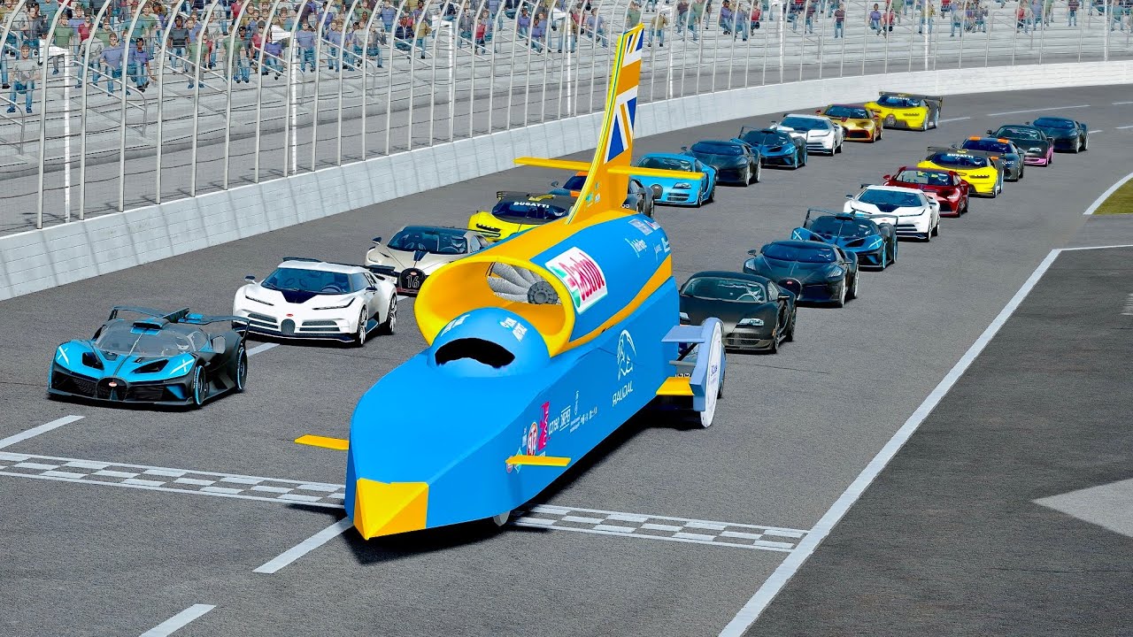Thrust Ssc Vs Bugatti Veyron Race