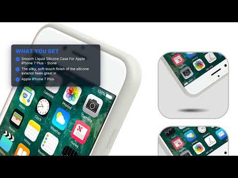 Case For iPhone 7 Plus Smooth Liquid Silicone in Stone