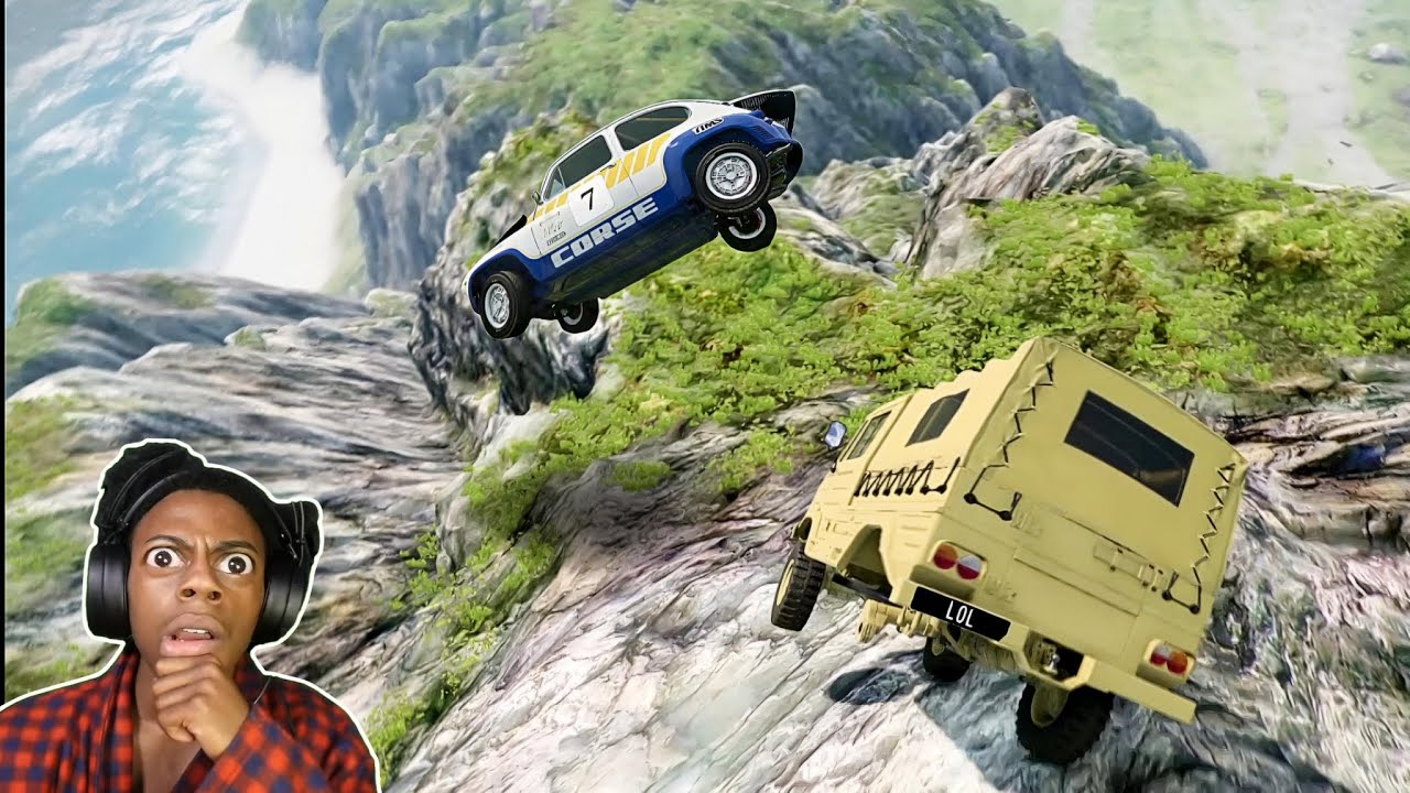 Cars Falling Down 😧 - [BeamNG.Drive] - YouTube