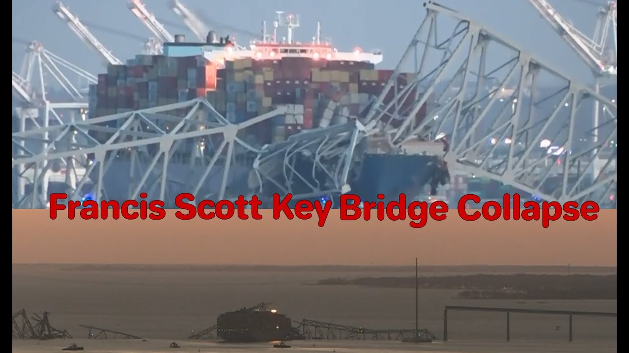 🟣Bridge Collapse - WATCH IT - Francis Scott Key Bridge (I-695 ...