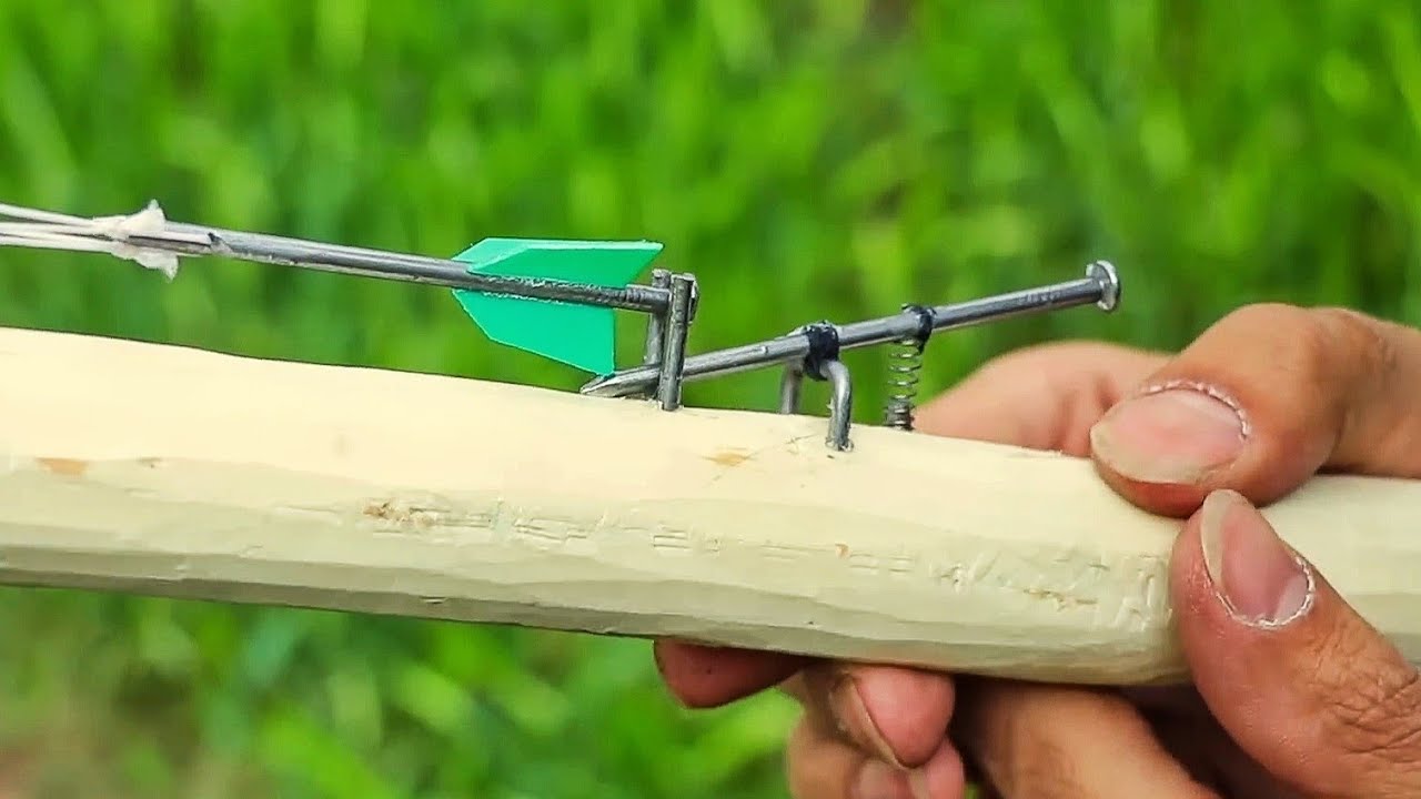 How to make a slingshot with a unique trigger using nails | DIY ...