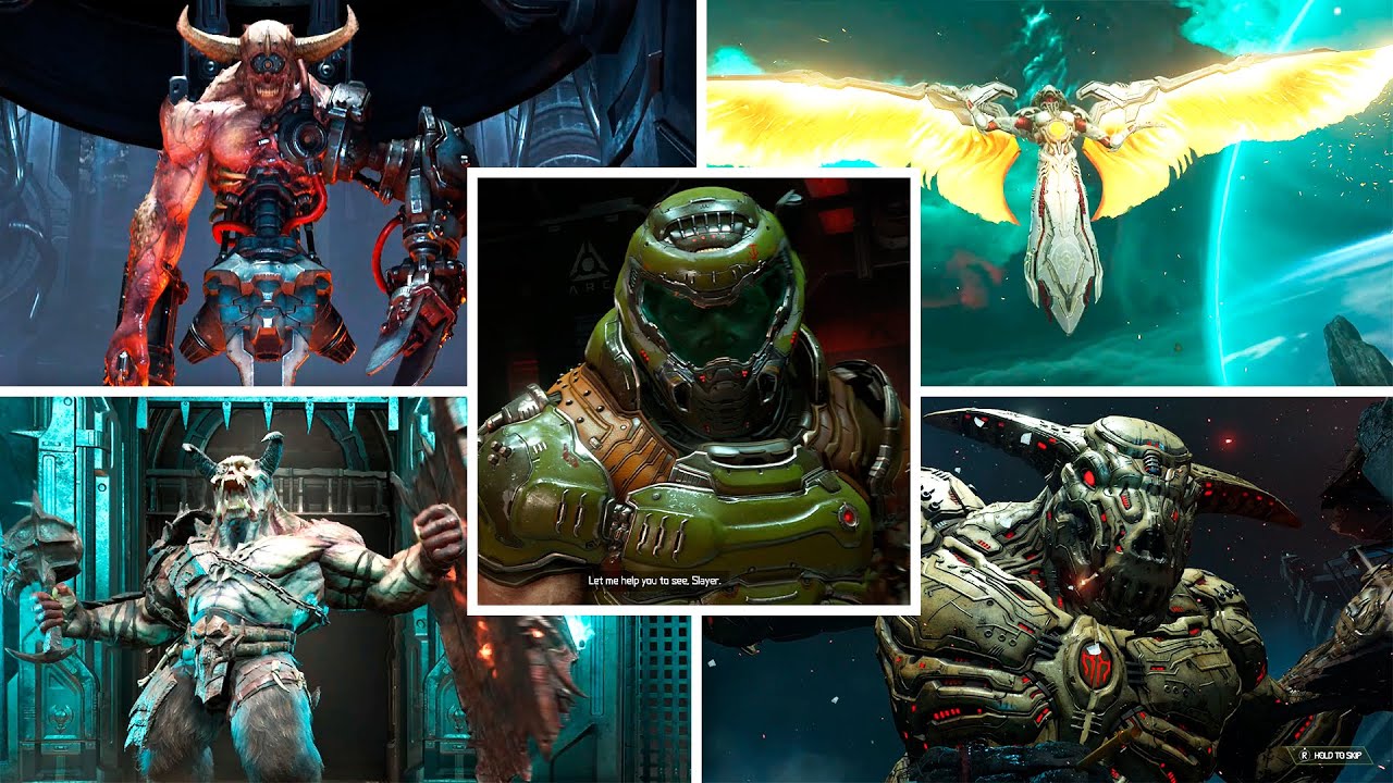 DOOM Eternal - All Bosses - YouTube