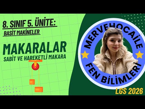 8. SINIF MAKARALAR -BASİT MAKİNELER- (5. ÜNİTE) KONU ANLATIMI-1#lgs2026 SABİT VE HAREKETLİ MAKARA