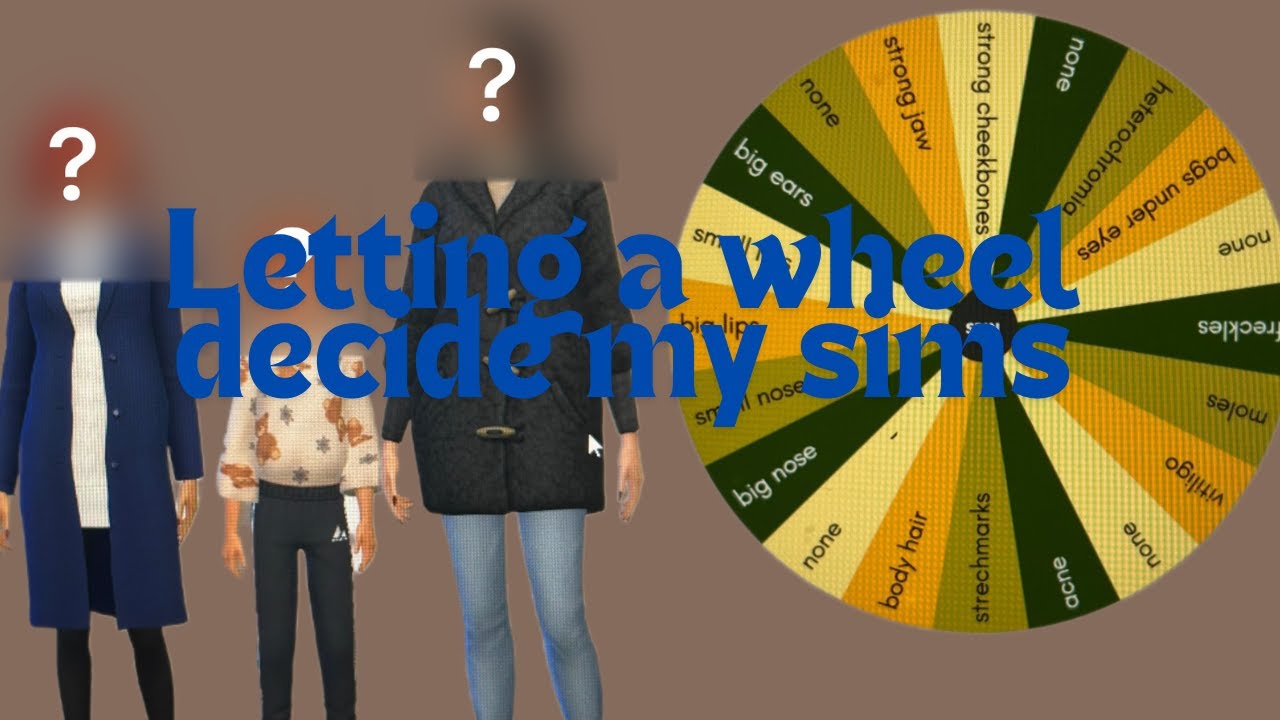 Wheel Decides My Sim Family I The Sims 4 CAS Challenge - YouTube