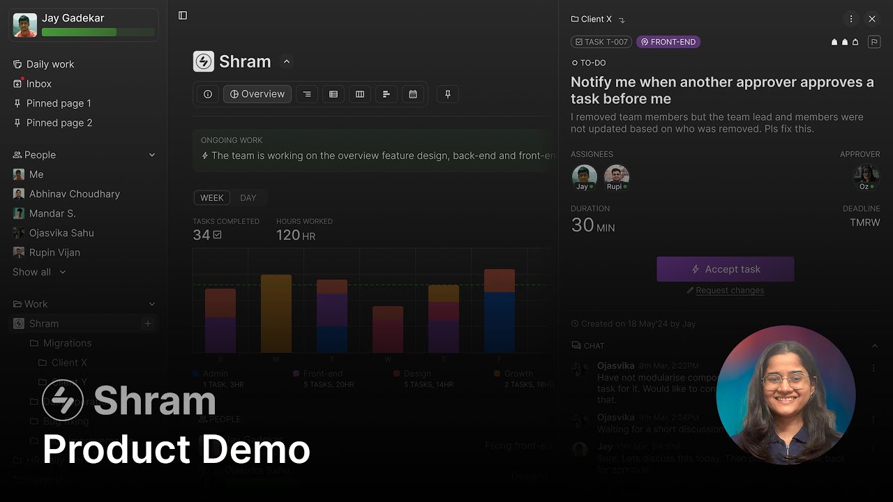 Shram: Delightful AI work management tool | Demo - YouTube