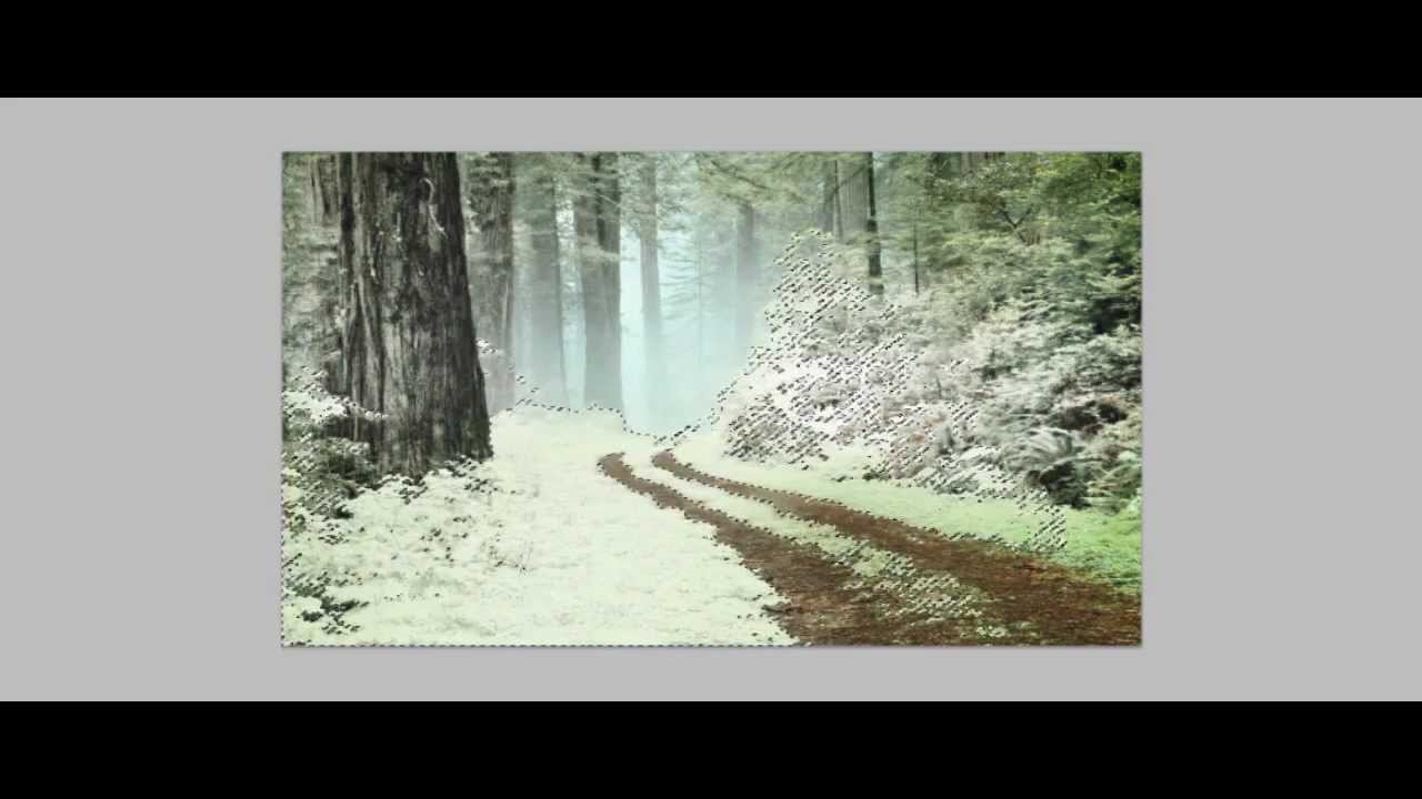 Photoshop Tutorial: Create a winter scene from a summer scene - YouTube