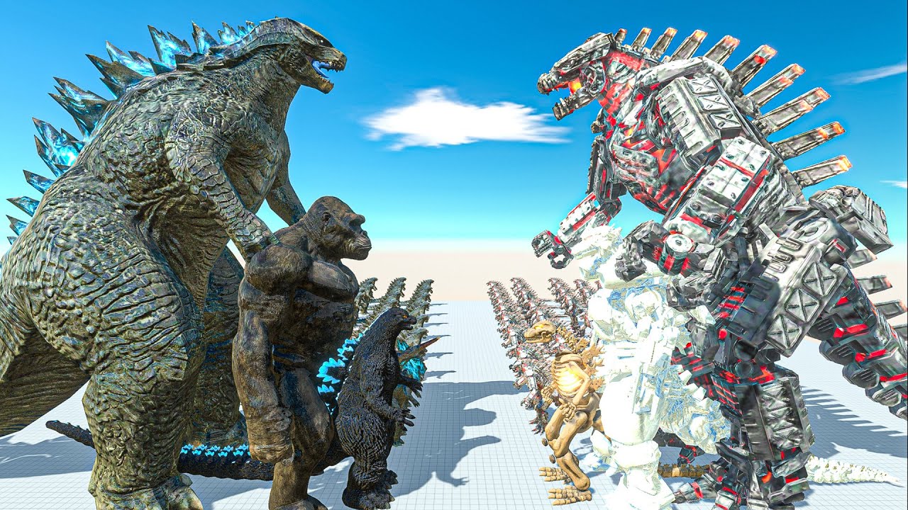 Growing Heisei Godzilla + Kong x Godzilla 2014 VS Mechagodzilla ...