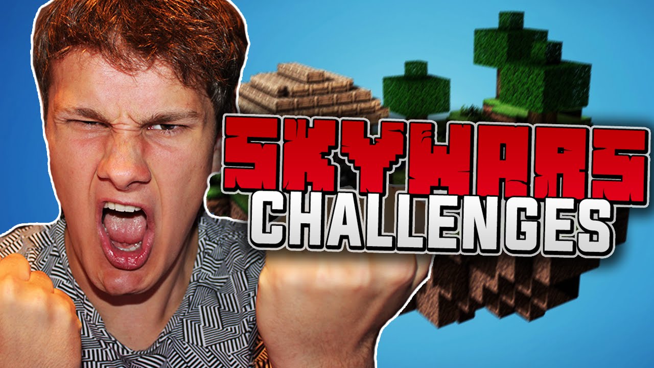MINECRAFT SKYWARS CHALLENGES! - YouTube