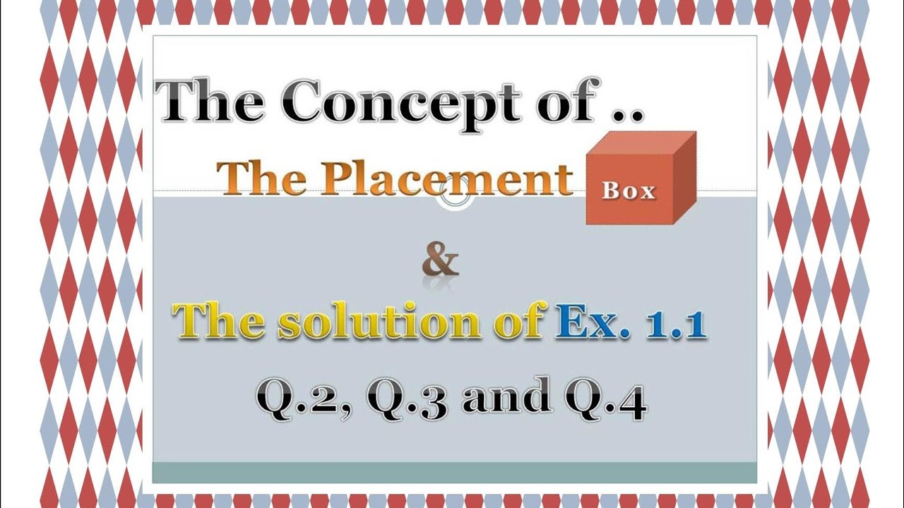 Placement Box and Solution of Ex. 1.1(Class VI) NCERT - Mathematics ...