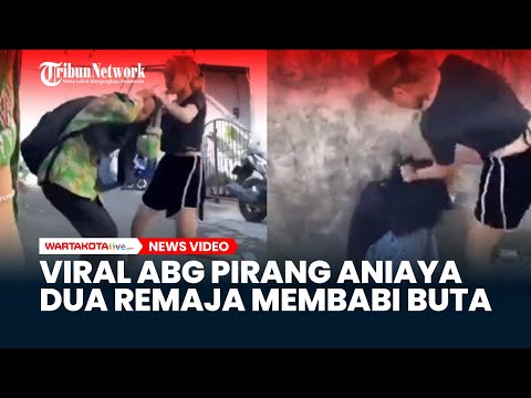 Viral ABG Pirang Aniaya Dua Remaja Secara Membabi Buta