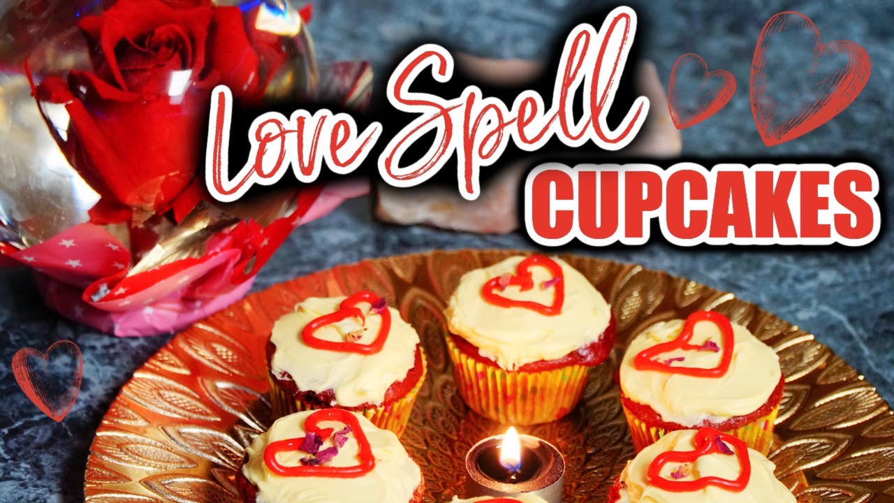 💞 DIY LOVE SPELL CUPCAKES 🧁 RED VELVET BOXED CAKE TO YUMMY MAGICAL ...