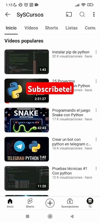 Canal Programacion Python Python Programacion Aprenderpython Youtube