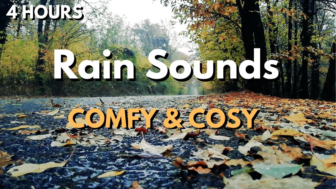 Rain Sounds | 4 Hours of Heavy Rain | Comfy and Cosy | Sleep | Study ...