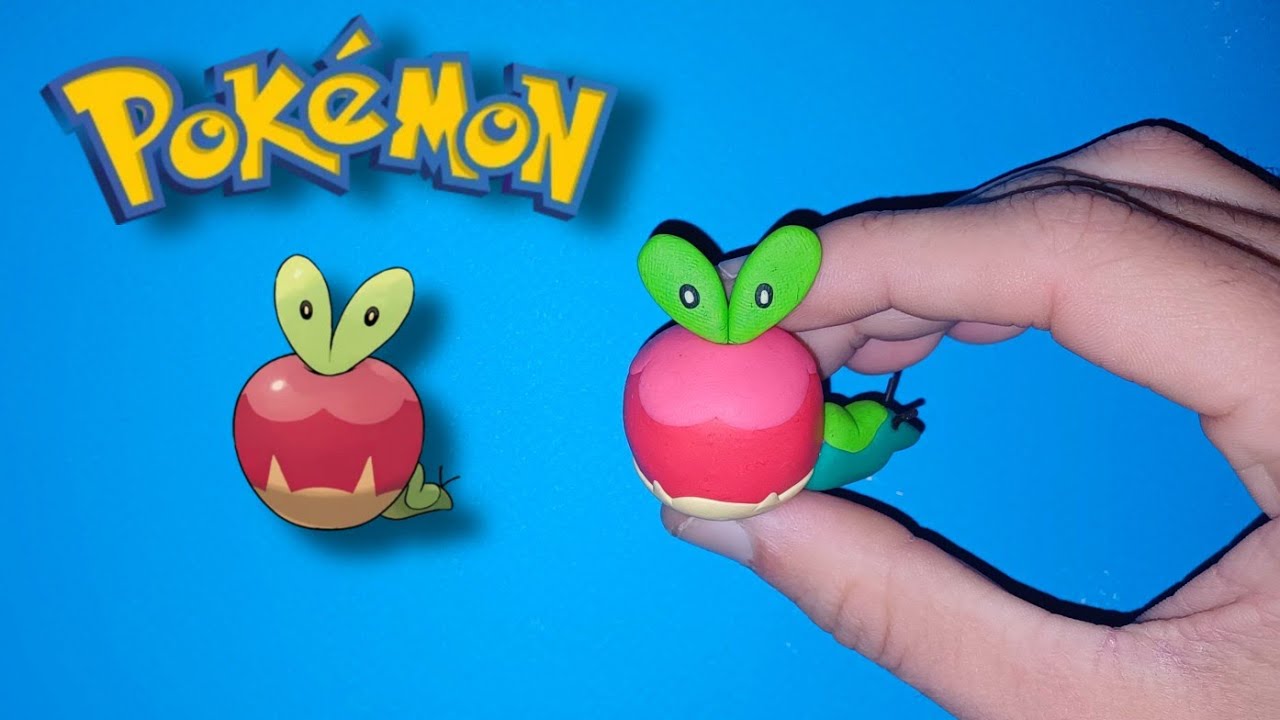 Making Applin from Pokemon - Clay Art - YouTube