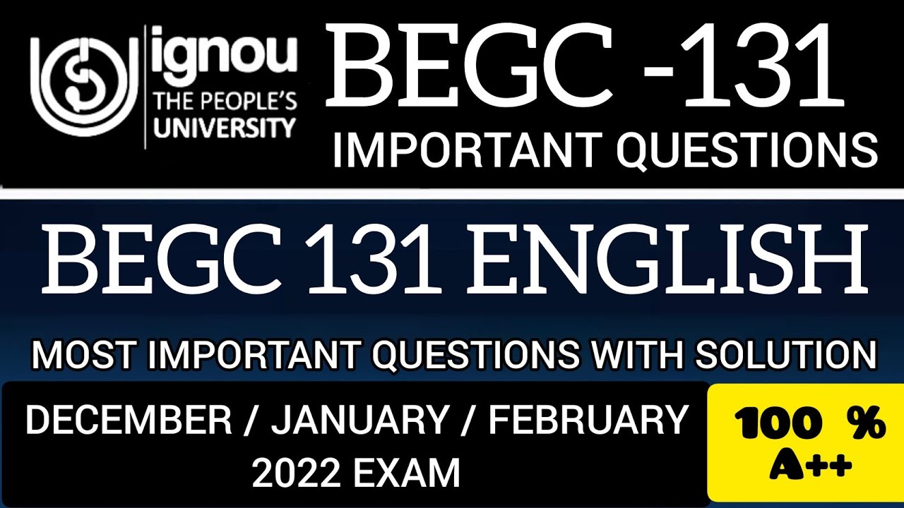 BEGC 131 IMPORTANT QUESTIONS | BEGC 131 IMPORTANT QUESTIONS WITH ...