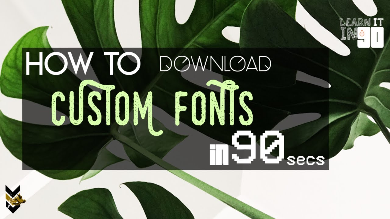 How To Download Custom Fonts in 90 seconds! - YouTube