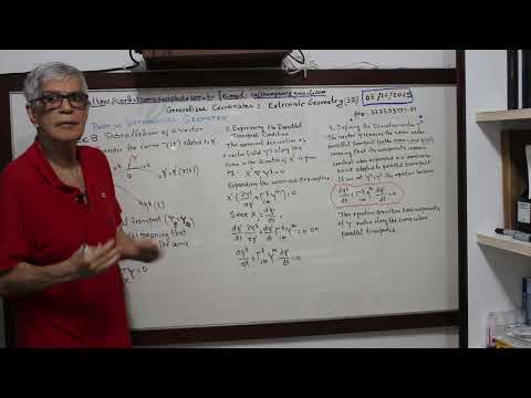Lec 8 Parallelism of a first order tensor: a vector - YouTube