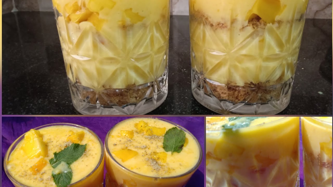 Mango biscuit pudding/ Mango dessert - YouTube