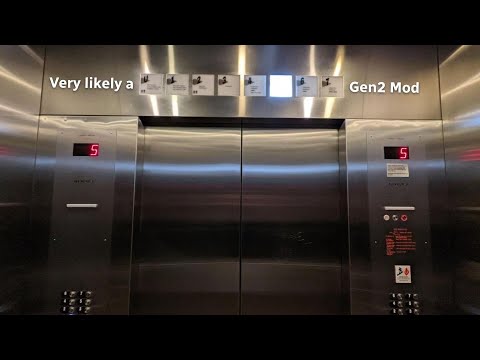Otis Gen2 Mod traction elevator at the Andy Warhol Museum in Pittsburgh ...