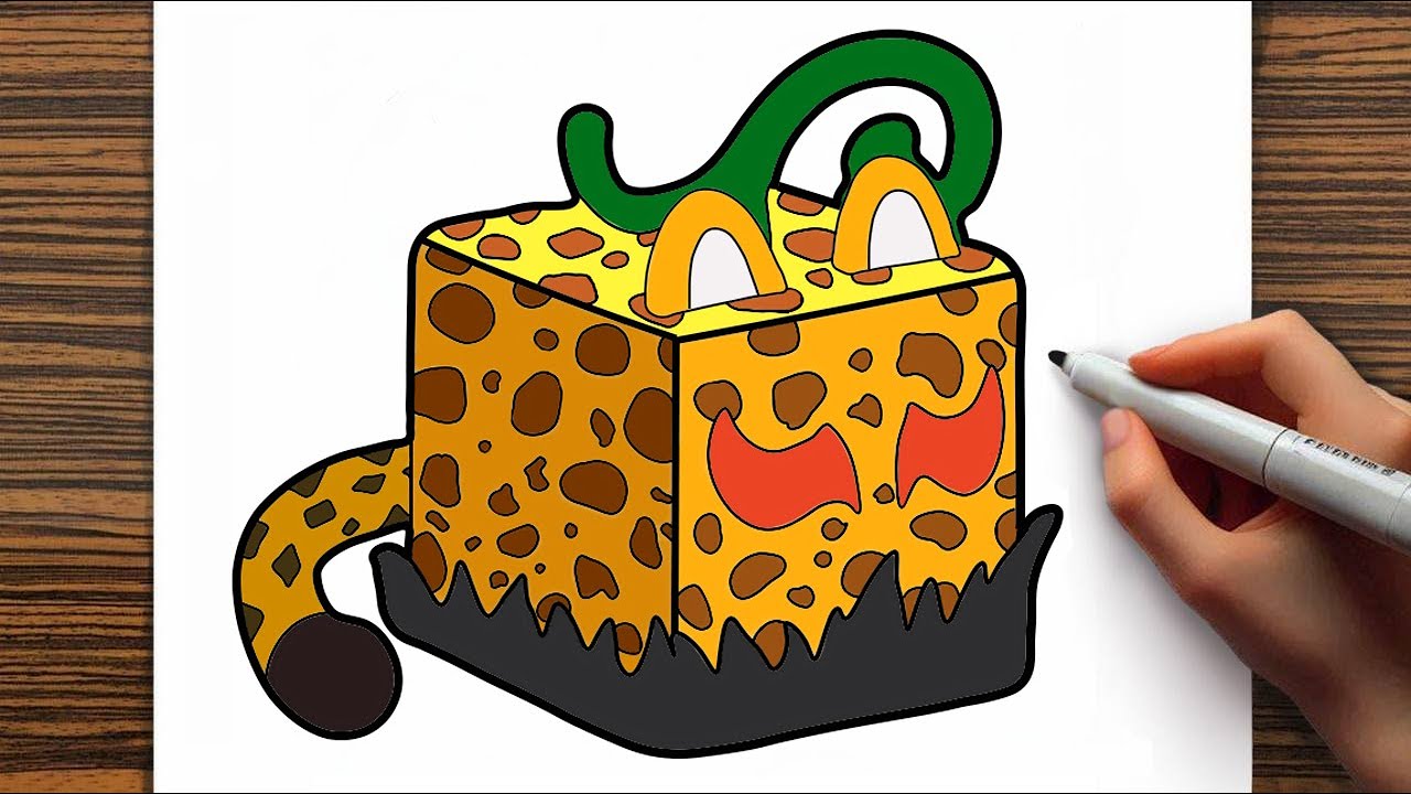 How to draw LEOPARD Fruit | Roblox Fruit | Step by step - YouTube