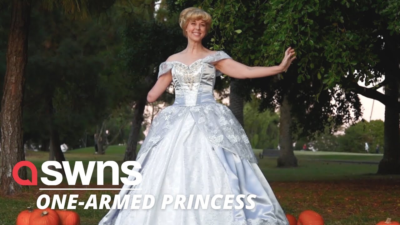 US woman born with one arm dresses up as a Disney princess to challenge ...