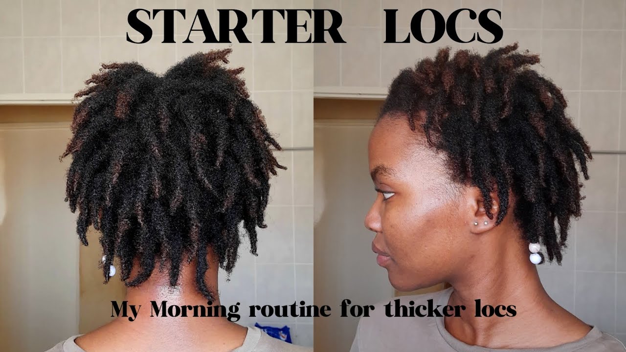 Starter Locs Morning Routine | the care package for thicker locs - YouTube