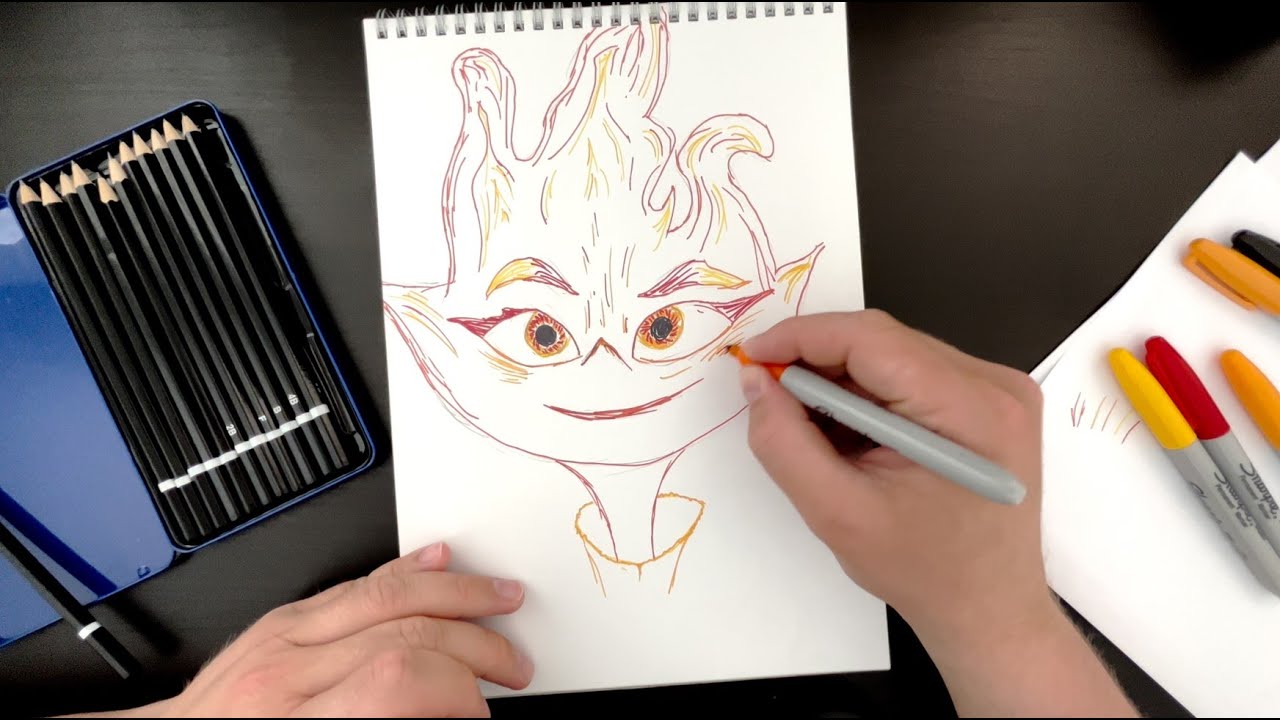 Learn How to Draw Ember from Elemental! EASY! - YouTube