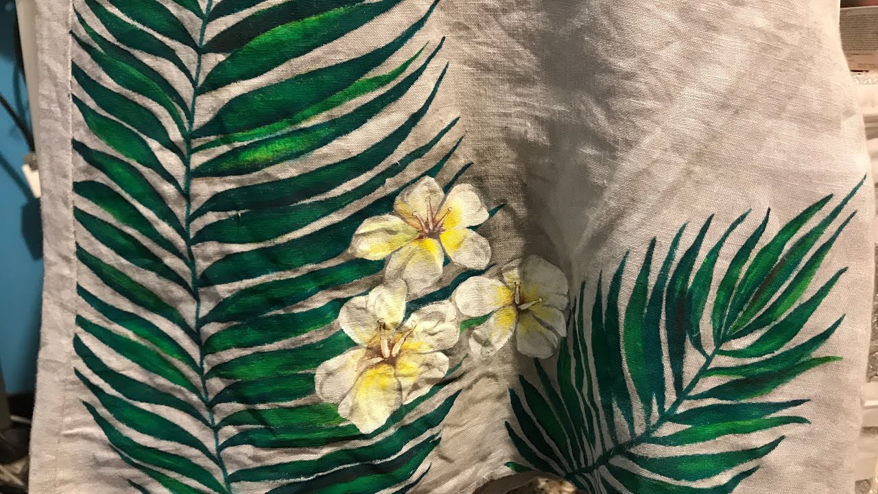 how to paint on clothes with acrylic - YouTube