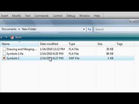 Flash Professional CS4 Basics Tutorial(Symbols and Libary Panel 17) - YouTube