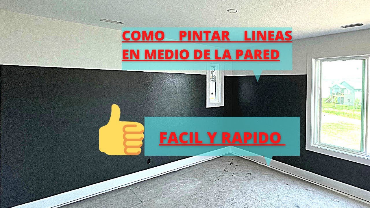 COMO PINTAR UAN PARED DE 2 COLORES facil y rapido - YouTube