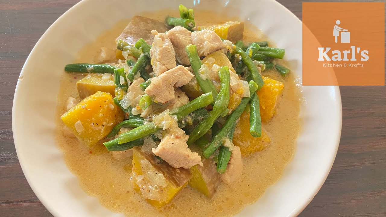 Ginataang Sitaw at Kalabasa with Chicken | Quick and Easy Steps for ...