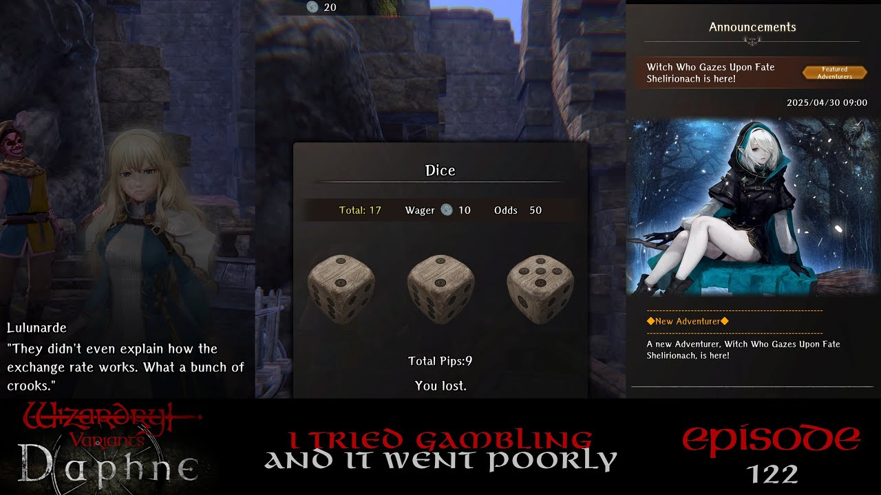 Trying to Not Lose at the Grand Hazard Dice Game — Wizardry Variants ...