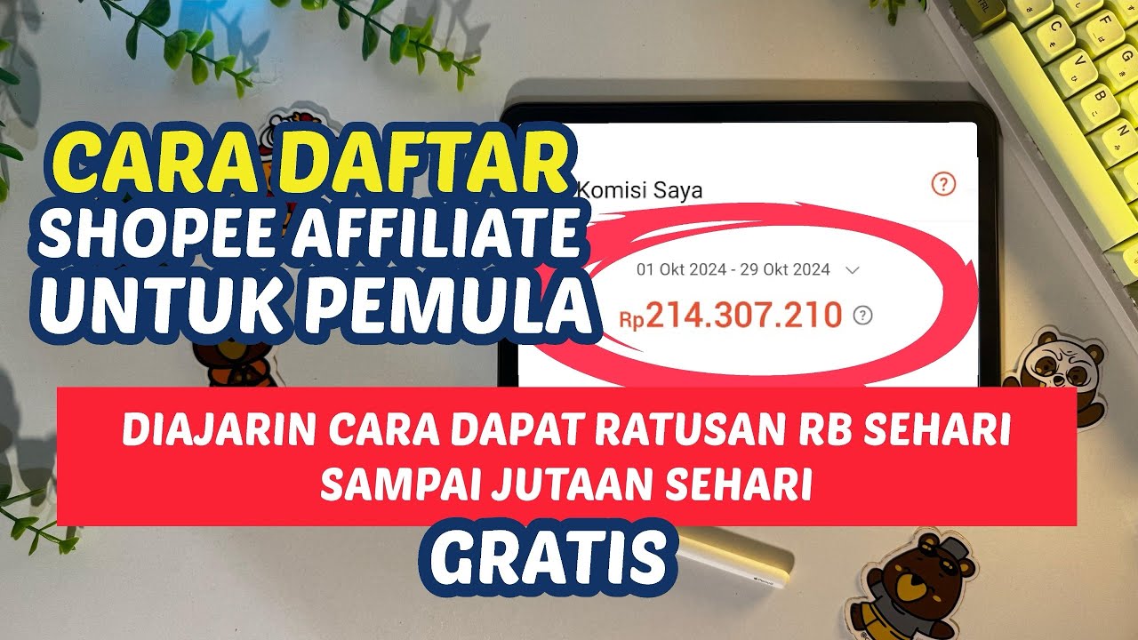 CARA DAFTAR SHOPEE AFFILIATE TANPA MINIMAL FOLLOWERS UNTUK PEMULA ...