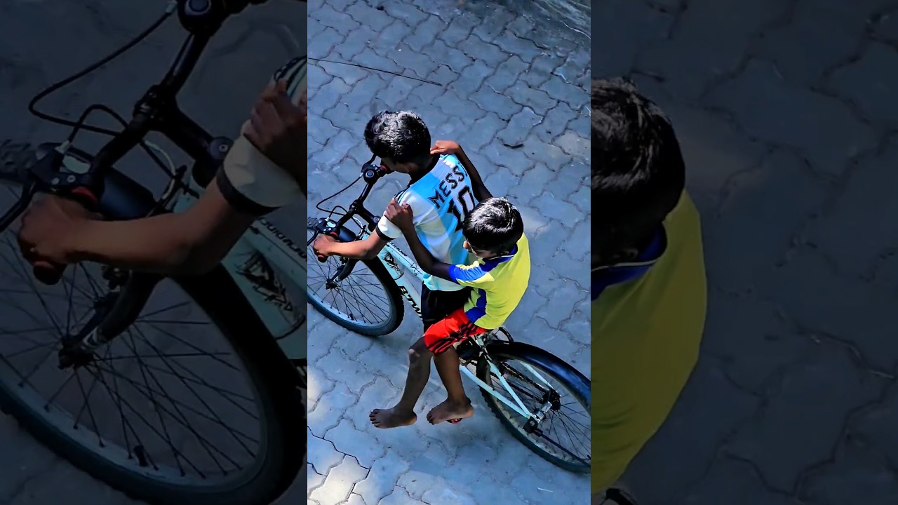 Messi and Ronaldo travel by sitting on the same seat on the same bicycle 🤣🤣🤣 #sumusvlog #shotrs ...