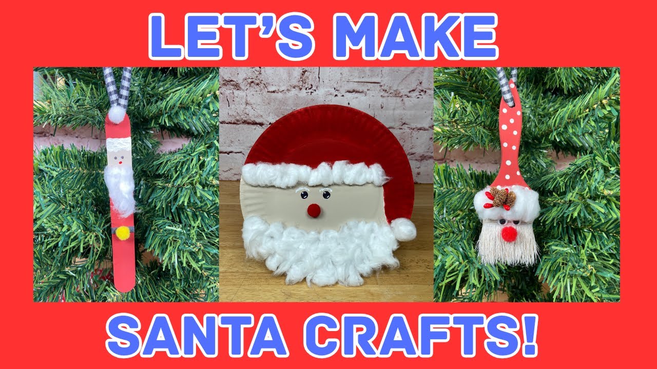 How To Make Santa Ornaments & Crafts! Fun & Easy Crafts For Kids! - YouTube