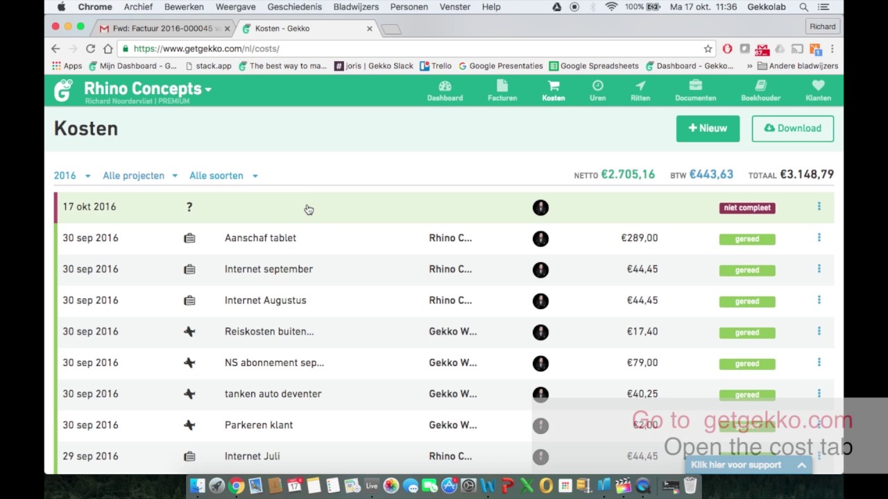 How to upload your pdf invoices to your Gekko account using email - YouTube