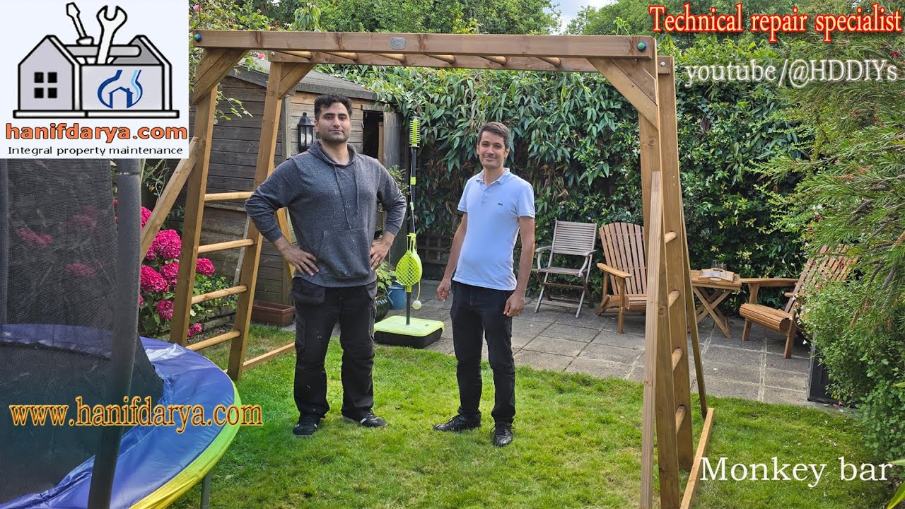 Assembling a monkey bar #consciousness #diy #slide #gardenbuilding # ...