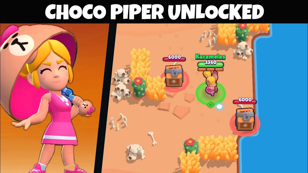 CHOCO PIPER Skin! 🐻☂️ (Brawl Stars Greek) - YouTube