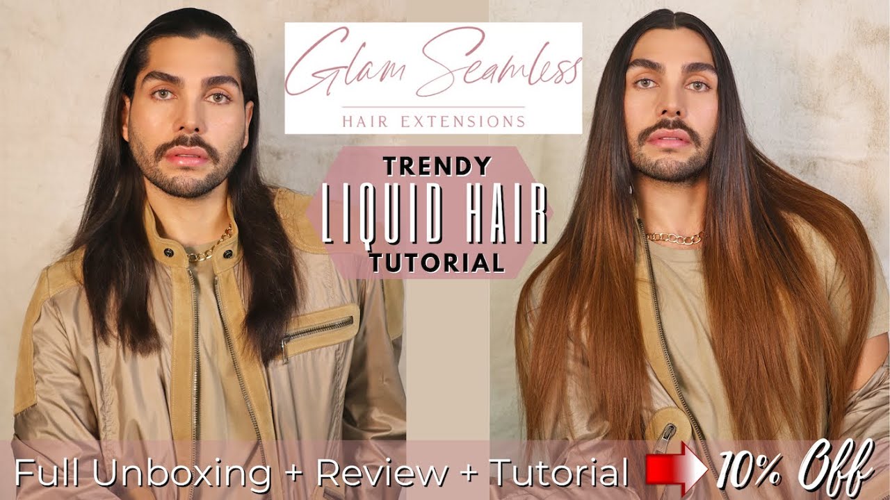 LIQUID Hairstyle using GLAM SEAMLESS hair extensions! Full Tutorial ...