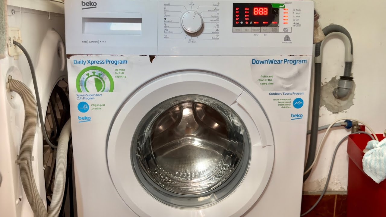 Beko WRE6512BWW Washing Machine | Service Mode Programme/Cycle - YouTube