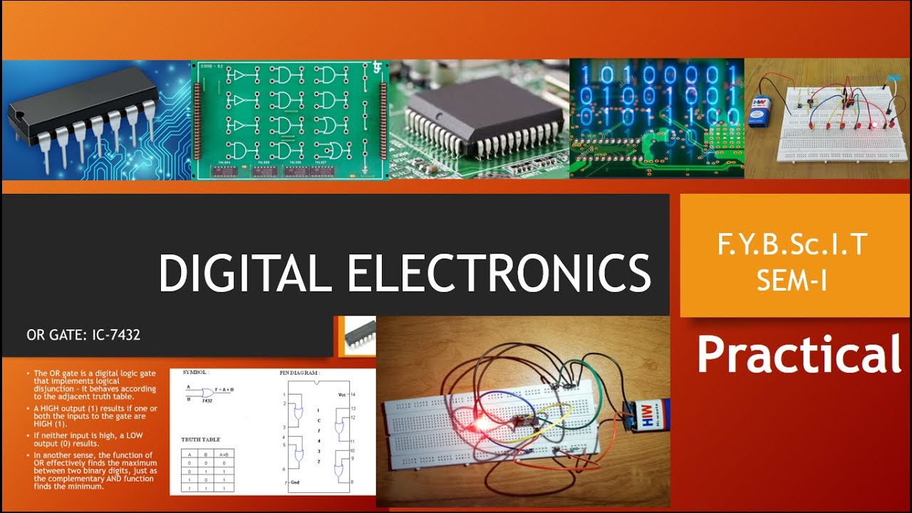 Implementation of OR Gate IC 7432 on a Breadboard/Circuit: Digital ...
