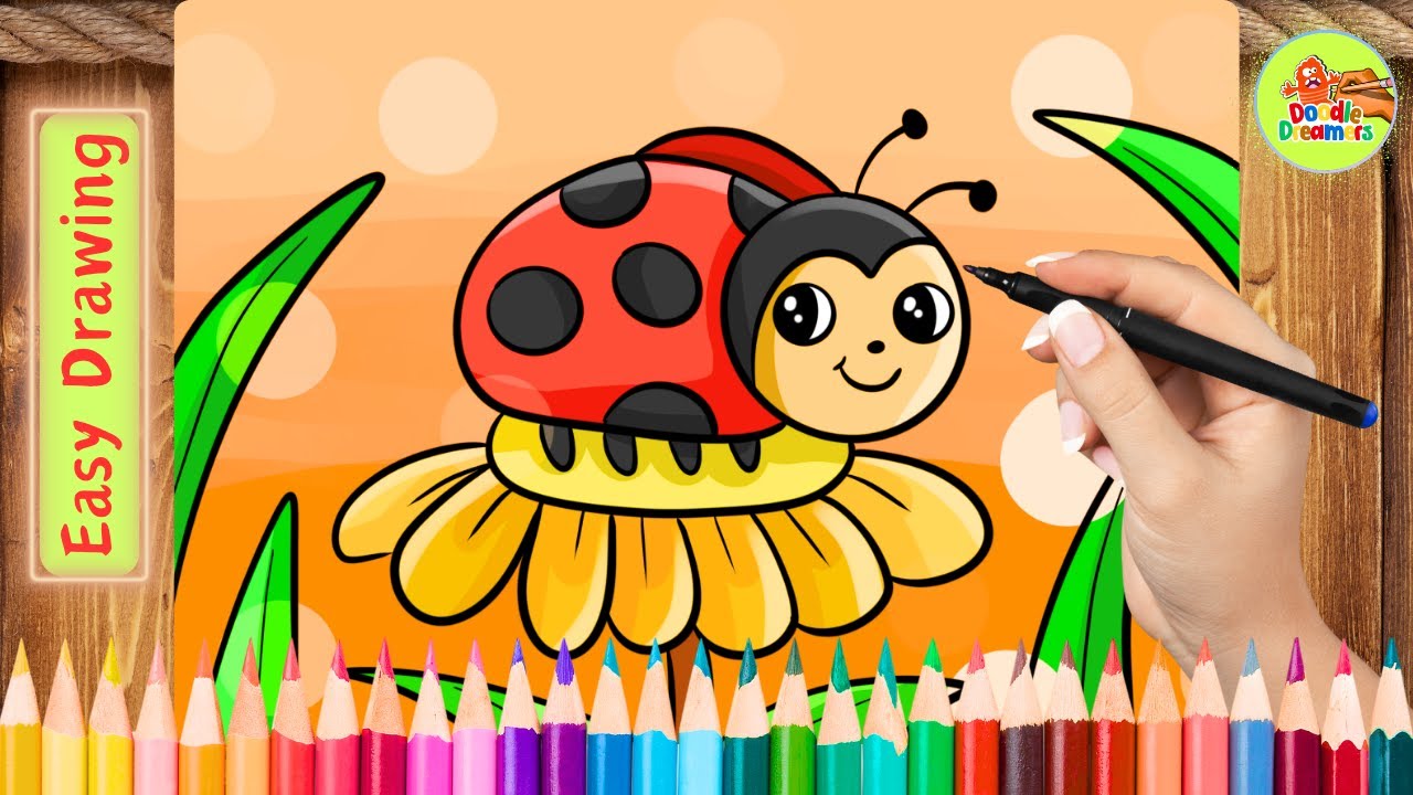 How to Draw a Bug | Fun & Easy Step-by-Step Tutorial for Kids | Doodle ...