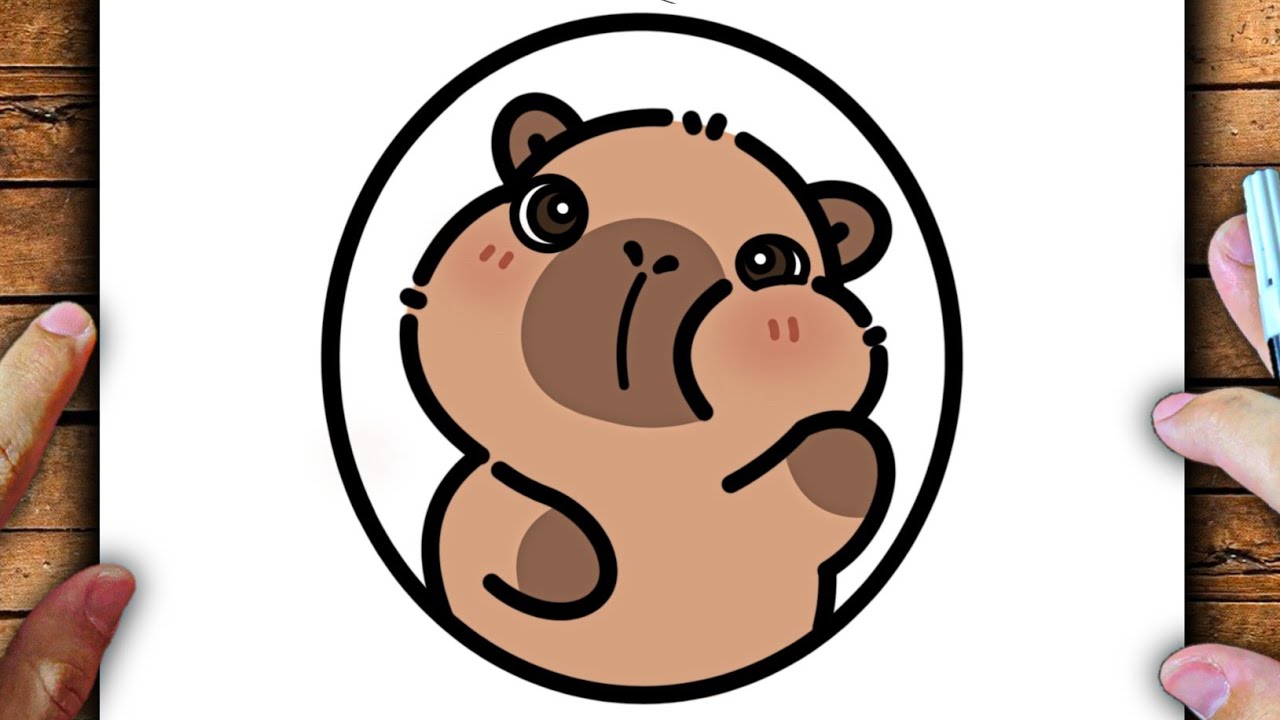 CÓMO DIBUJAR UN CAPIBARA LINDO - YouTube
