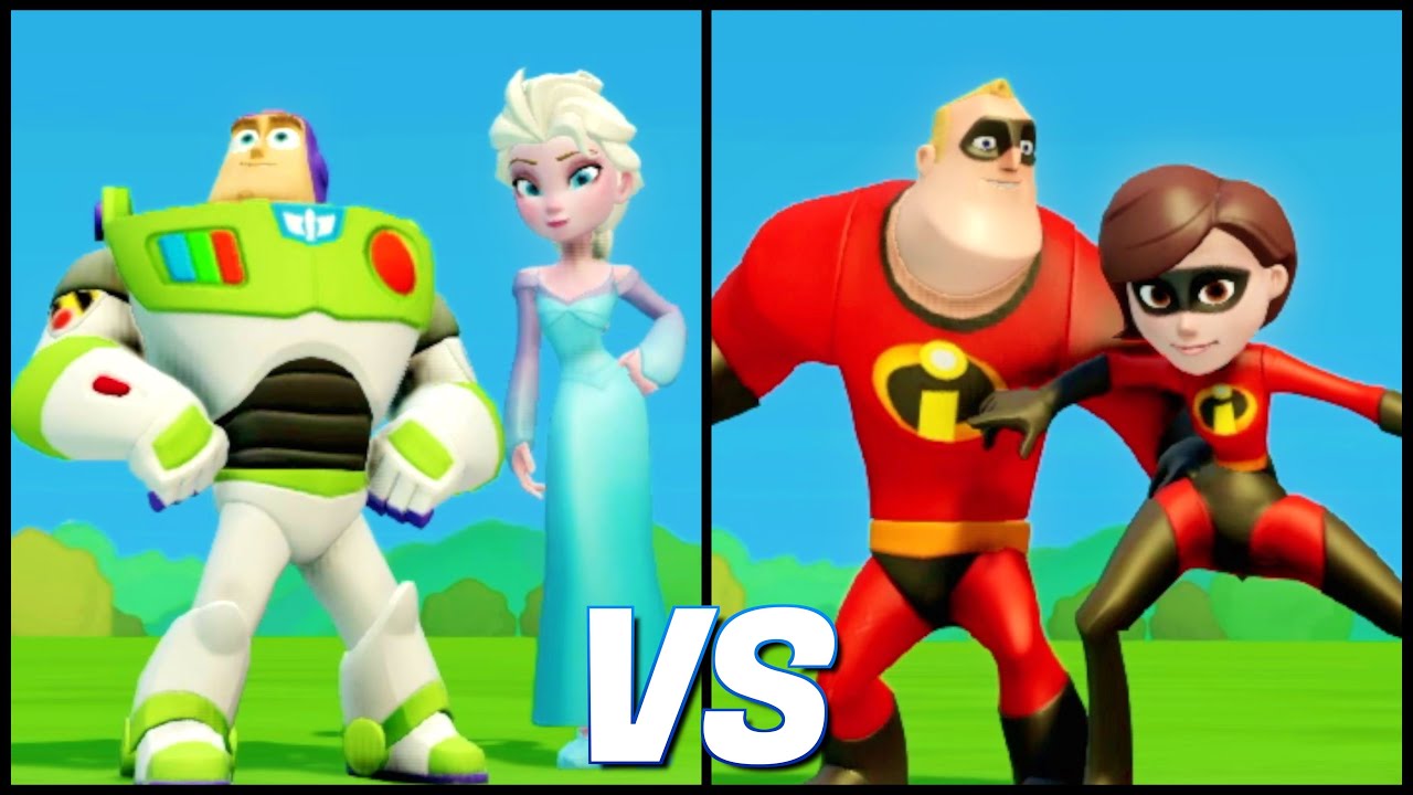 Frozen Elsa vs Buzz Lightyear | Elastigirl vs Mr Incredible | The ...