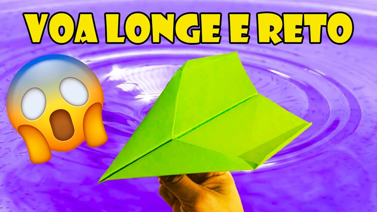 Como fazer um AVIÃO DE PAPEL que voa longe e reto - YouTube