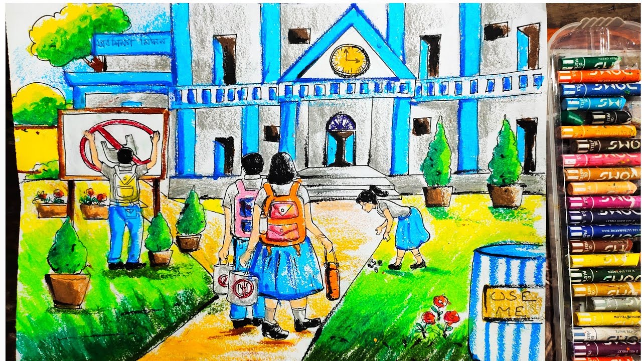 How to draw Nirmal vidyalaya Drawing Subject . - YouTube
